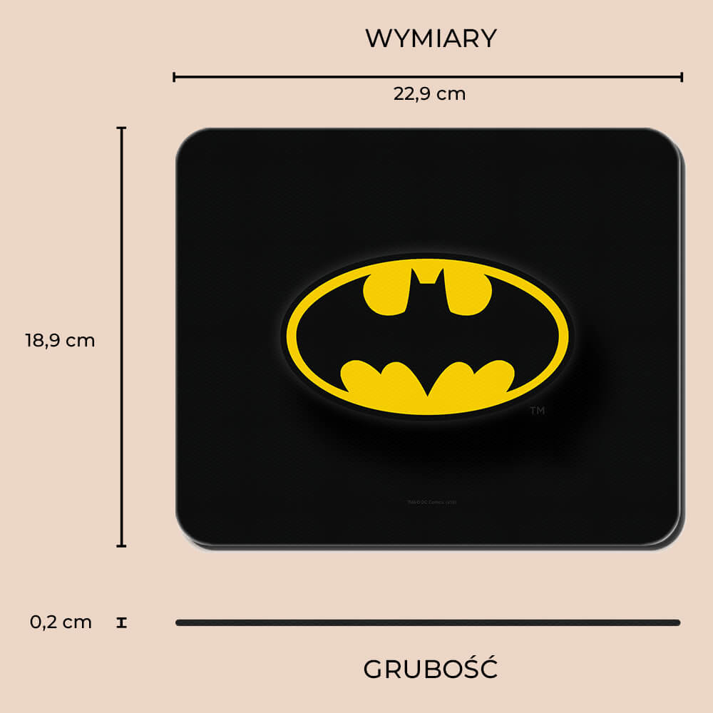 Batman - Batman Logo Black Mouse Pad - Heromic.fi